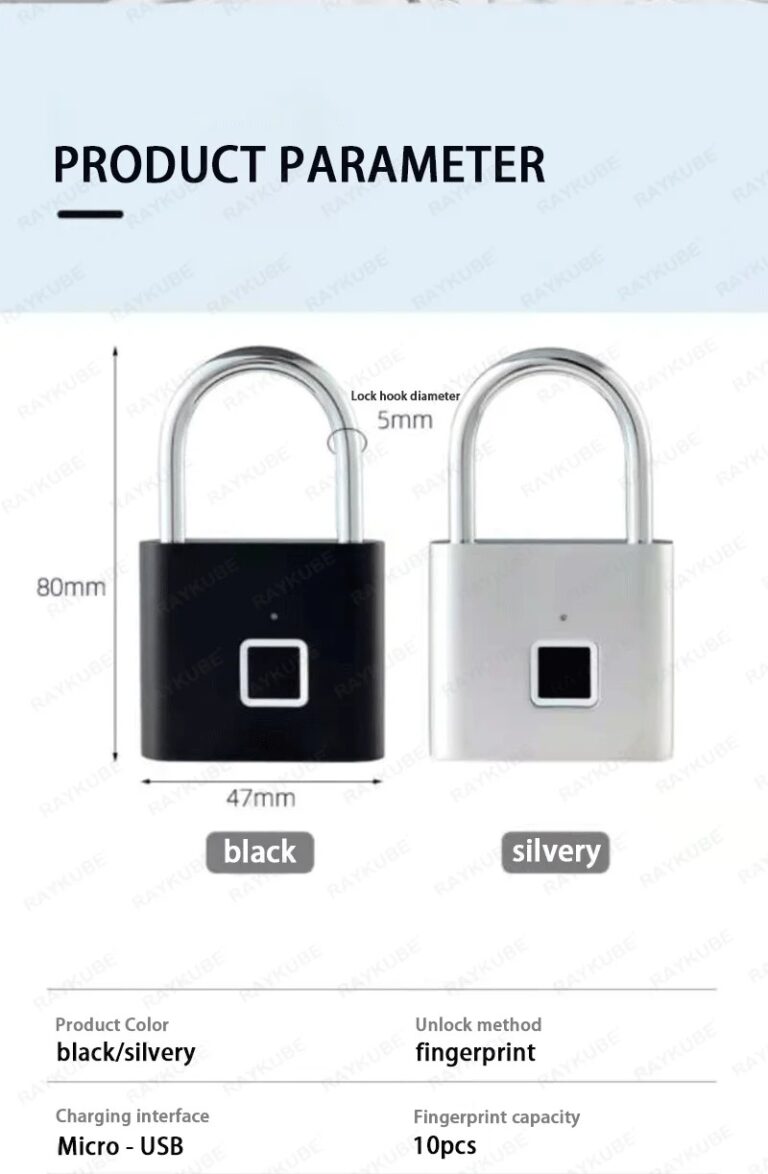 Smart Fingerprint Padlock - RAYKUBE